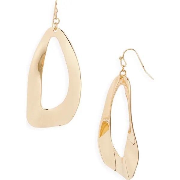Nordstrom Organic Open Frontal Hoop Earrings - Gold
