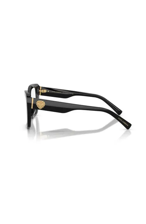 Dolce & Gabbana Square Acetate Eyeglasses - Black