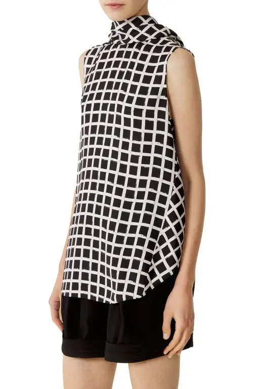 LANVIN Printed Silk Sleeveless Top