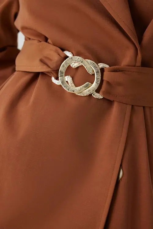 EXQUISE Aisha Belted Trench Coat