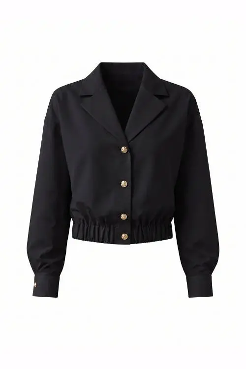 EXQUISE Romina Shawl Collar Jacket - Black