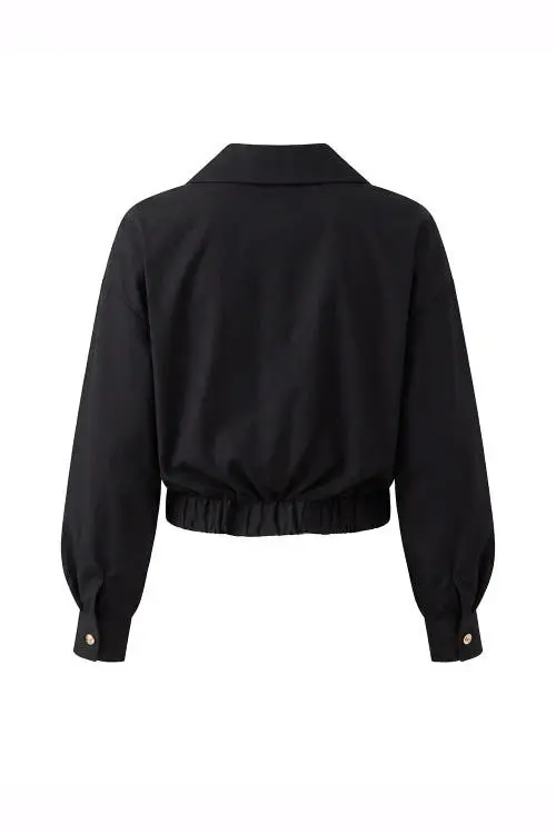 EXQUISE Romina Shawl Collar Jacket - Black