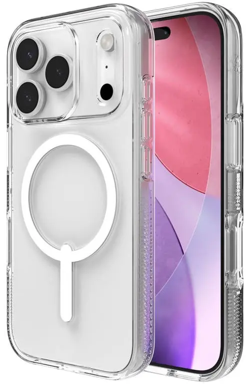 ZAGG Crystal Palace Snap Magsafe Case With Kickstand For Apple Iphone 17 Pro - Clear