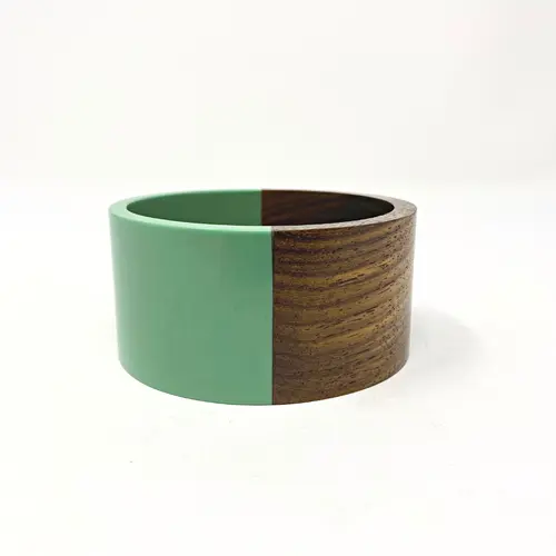 YOUZEY Two-tone Wood Statement Bangle