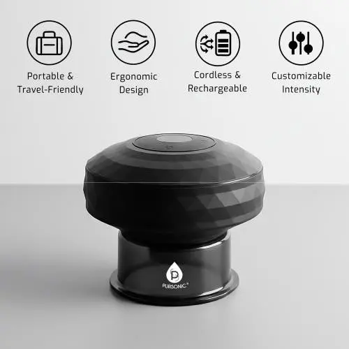PURSONIC Cupping Therapy Device & Stomach & Back Massager