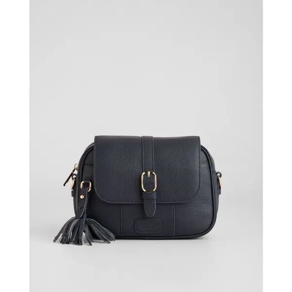 POM POM LONDON Finsbury Crossbody Bag - Navy