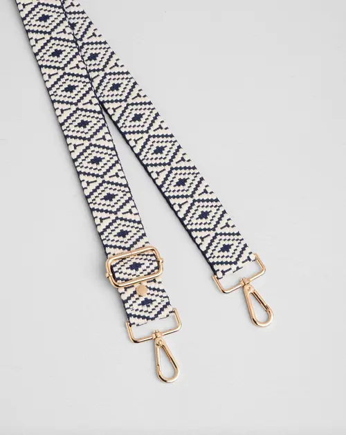 POM POM LONDON Finsbury Crossbody Bag - Navy