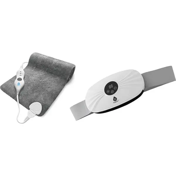 PURSONIC Extra Large Heating Pad & Stomach & Back Massager - Multicolor