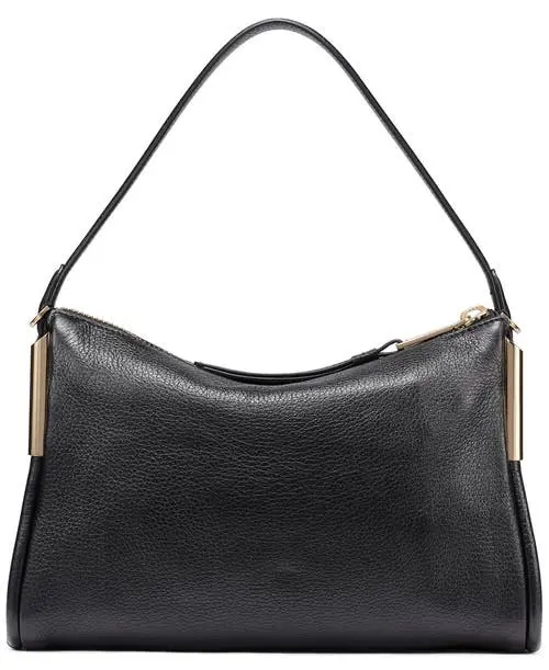 Karl Lagerfeld Paris Valerie Leather Crossbody Bag - Black/gold