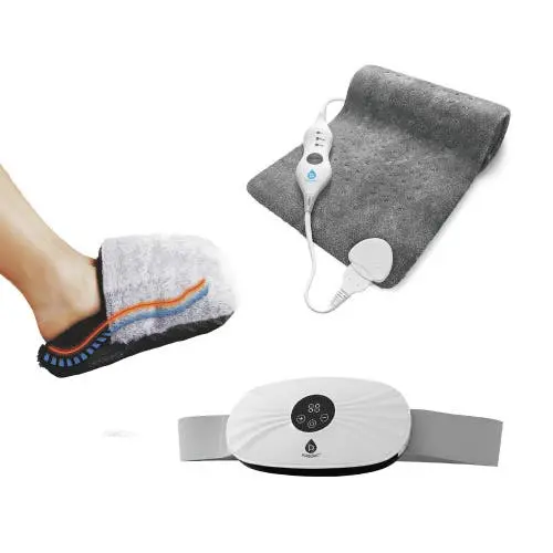 PURSONIC Ultra Plush Heated Foot Warmer, Stomach & Back Massager - Multicolor