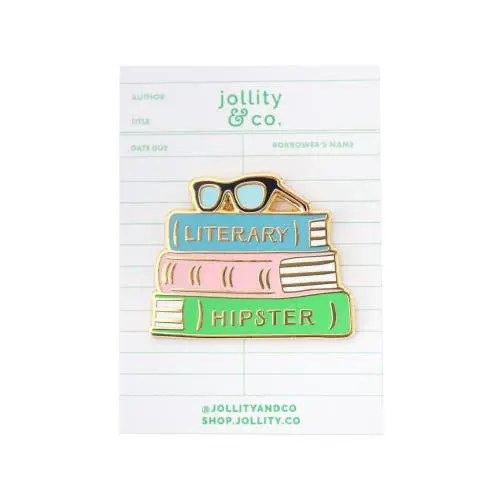 JOLLITY & CO Book Themed Enamel Pins - Literary Hipster Enamel Pin