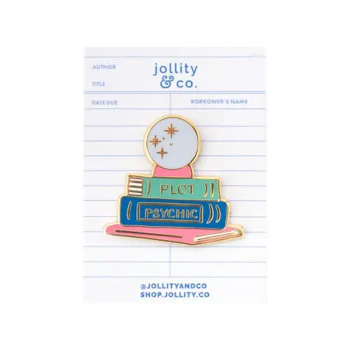 JOLLITY & CO Book Themed Enamel Pins - Plot Psychic Enamel Pin