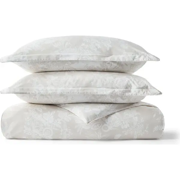 CHRISTY Beatrice Luxury Cotton Percale Jacquard Duvet Cover Sets - Beige