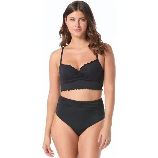 COCO REEF Lavish Crop Swim Top D-cup - Cast-black