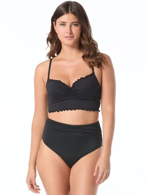 COCO REEF Lavish Crop Top - Cast-black