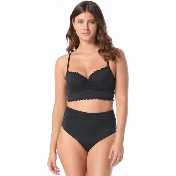 COCO REEF Lavish Crop Top - Cast-black