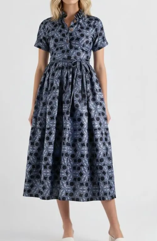 ELISAMAMA Elisamaama Olori Dress Printed Shirt Dress