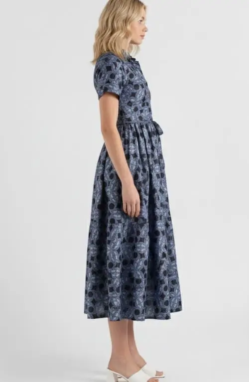 ELISAMAMA Elisamaama Olori Dress Printed Shirt Dress