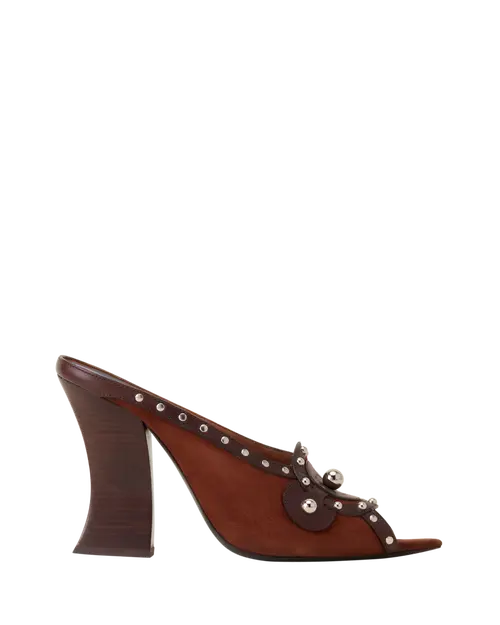 LANVIN Eclipse Arch Heeled Mule - Brown