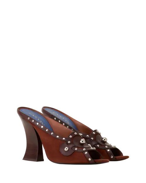 LANVIN Eclipse Arch Heeled Mule - Brown