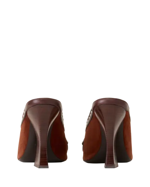 LANVIN Eclipse Arch Heeled Mule - Brown