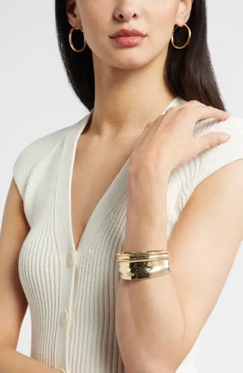 Nordstrom Molten Wide Cuff Bracelet - Gold