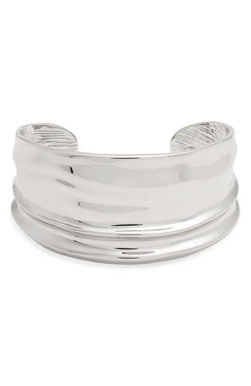 Nordstrom Molten Wide Cuff Bracelet - Silver