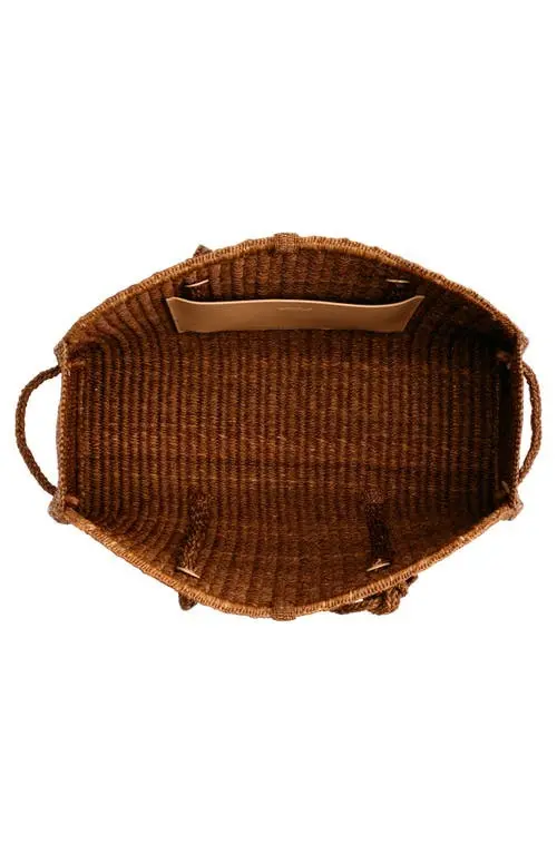 Jacquemus Le Grand Turismo Raffia Bowling Bag - Camel
