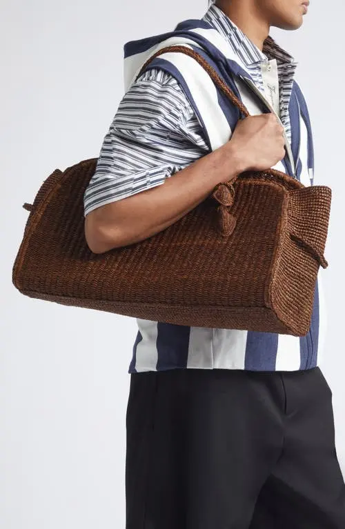 Jacquemus Le Grand Turismo Raffia Bowling Bag