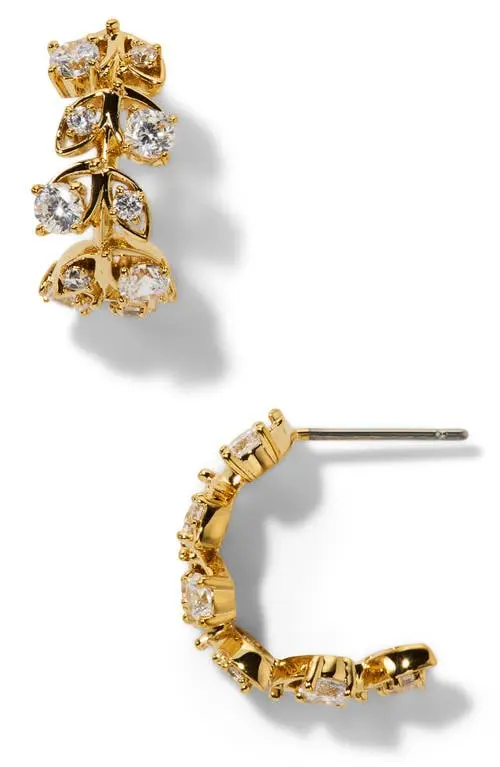 Nadri Adorn Cubic Zirconia Hoop Earrings - Gold