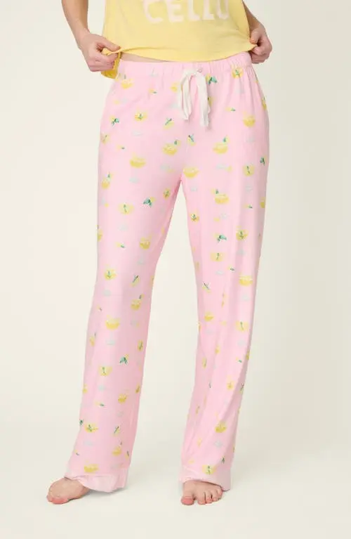 PJ Salvage La Dolce Spritz Pajamas Pants - Pastel Pink