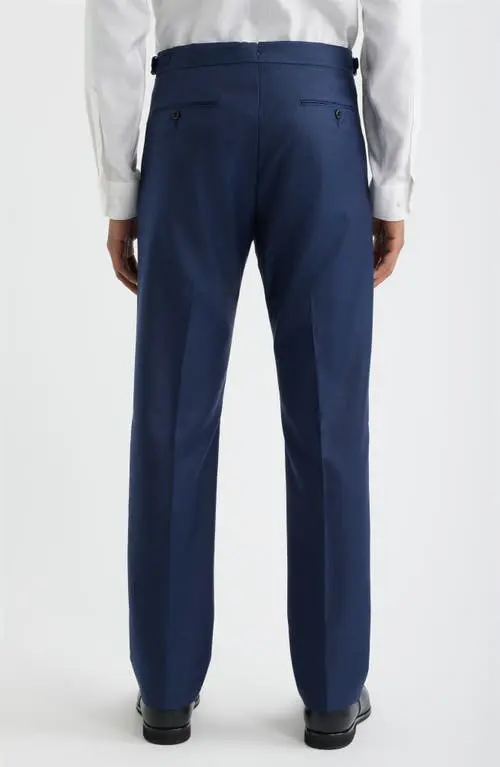 Zanella Danny Pleated Solid Wool Dress Pants