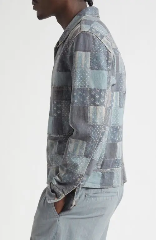 Double Rl Patchwork Trompe L'oeil Jersey Chore Jacket