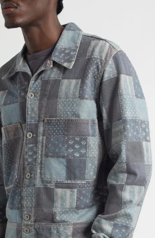 Double Rl Patchwork Trompe L'oeil Jersey Chore Jacket