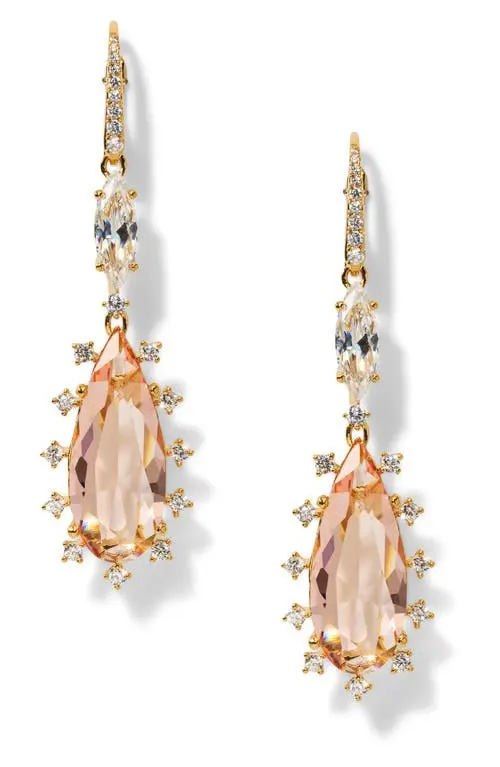 Nadri Mojito Cubic Zirconia Drop Earrings - Gold