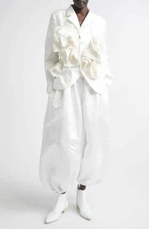 Comme Des Garçons Floral Damask Single Breasted Blazer - Off-white