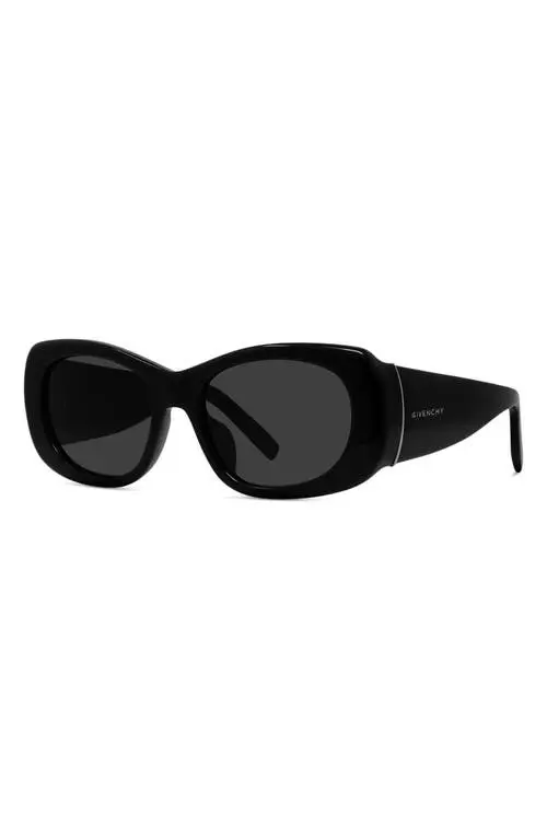 Givenchy Geometric Sunglasses - Shiny Black/smoke