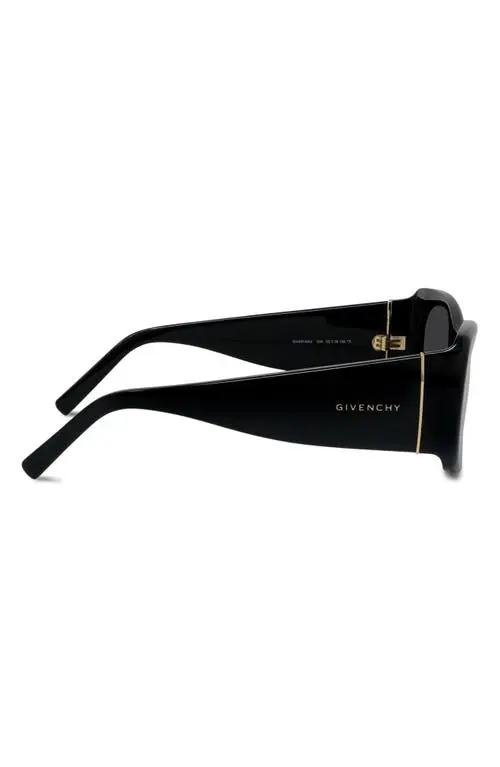 Givenchy Geometric Sunglasses - Shiny Black/smoke
