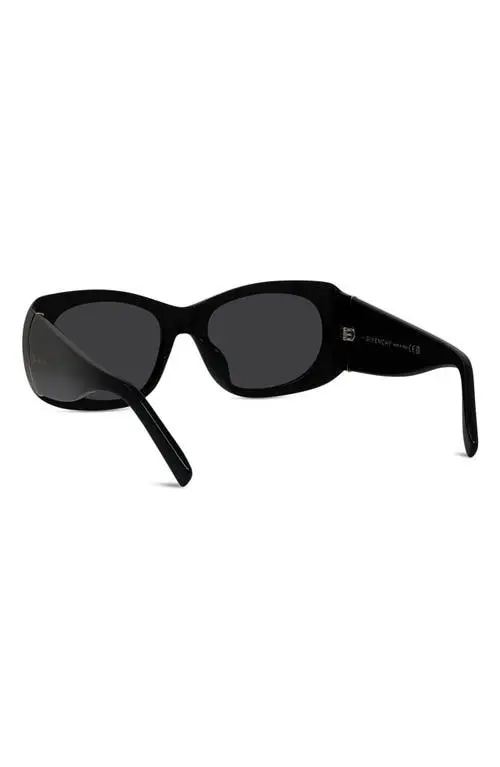 Givenchy Geometric Sunglasses - Shiny Black/smoke