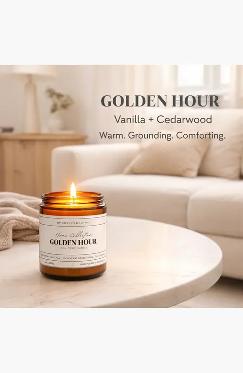 BROOKLYN NEUTRAL Golden Hour: Vanilla Santal Non-toxic Luxury Candle