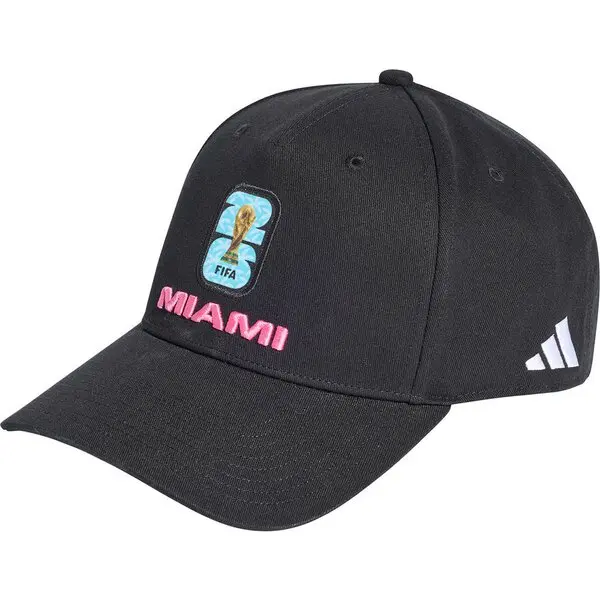 Adidas Fifa World Cup 2026™ Miami Adjustable Twill Ball Cap - Black/white