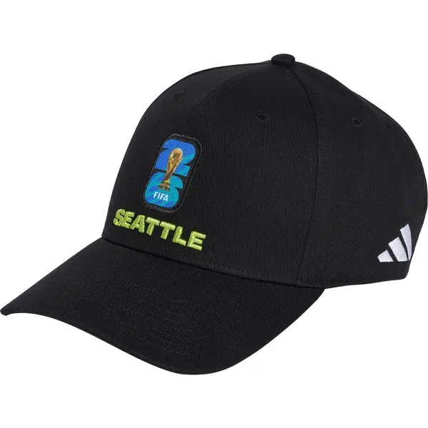 Adidas Fifa World Cup 2026™ Seattle Adjustable Ball Cap - Black/white