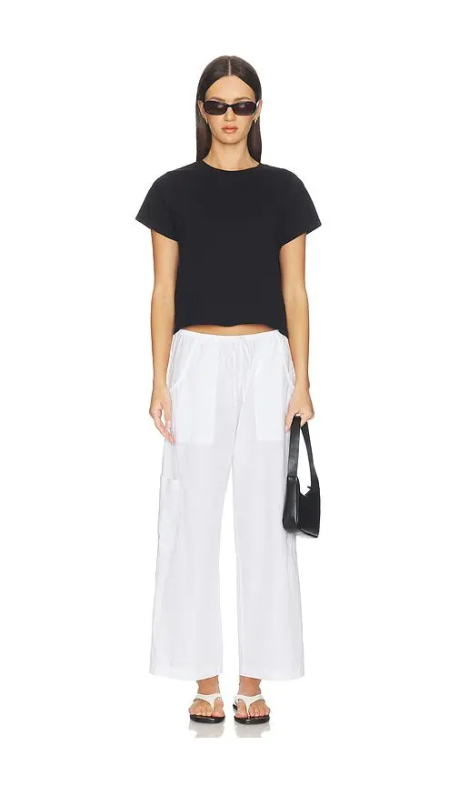 Renggli Cotton Cropped T-shirt - Black