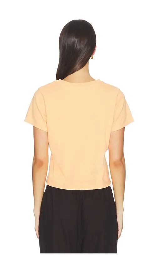 Renggli Cropped Cotton Tee - Peach