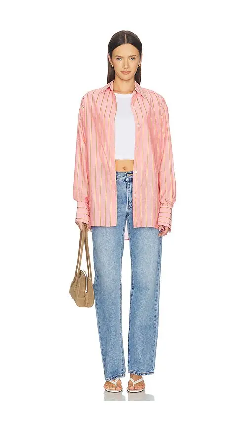 Renggli Stripe Boxy Long Sleeve Button Up
