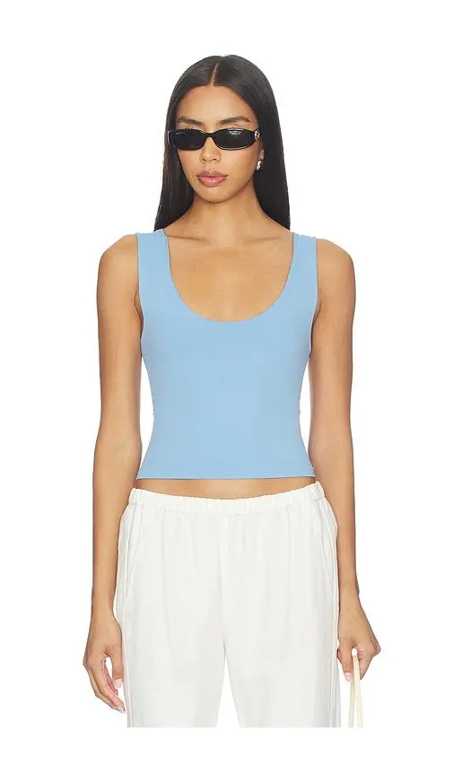 Free People Clean Lines Muscle Tank - Blue
