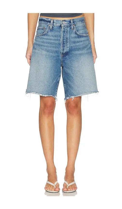 AGOLDE Indra Short Hip Slung Baggy Denim - Blue