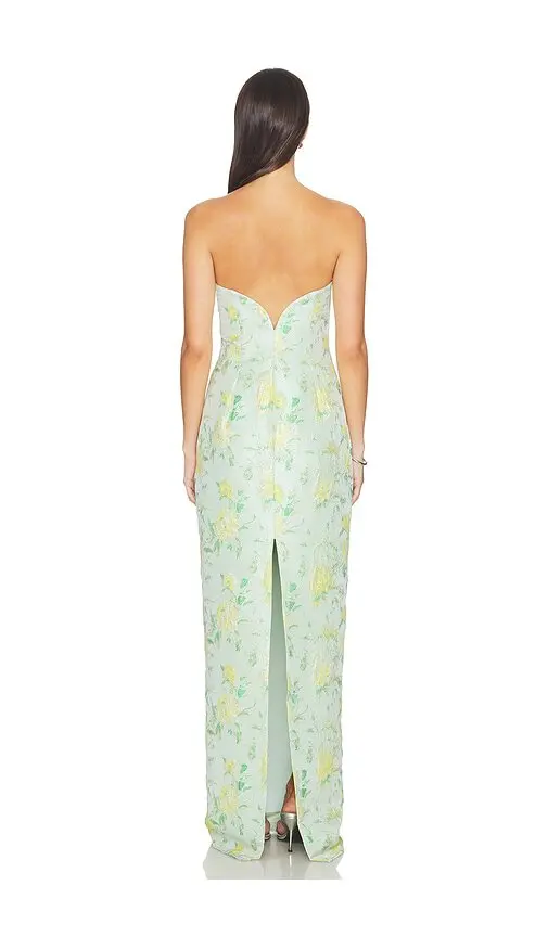Katie May Ursula Gown In Metallic Jacquard