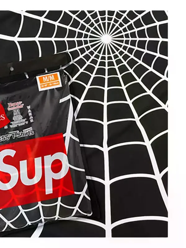 Supreme X Hanes Spider-Man Tagless T-Shirt - Black | Editorialist