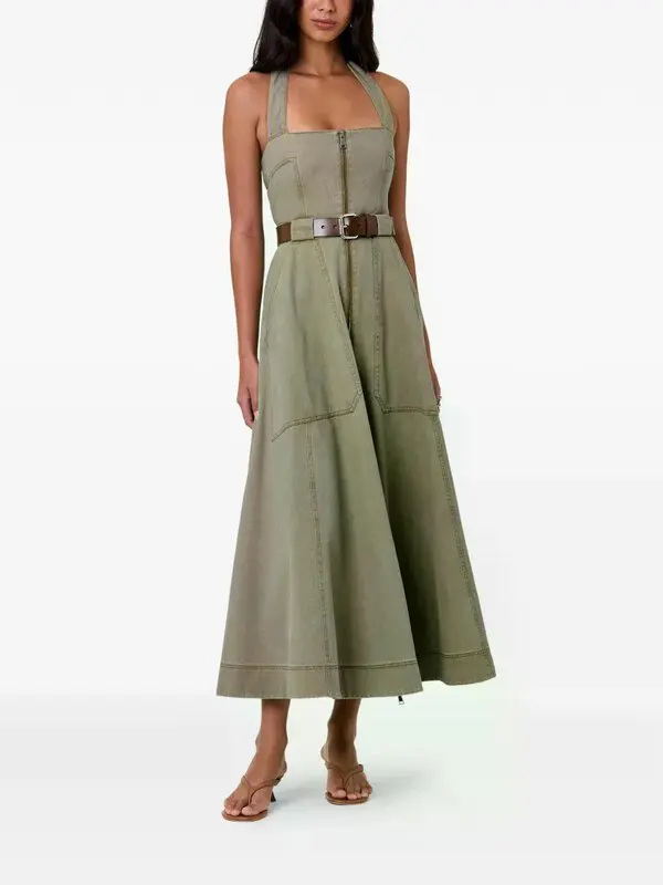 NICHOLAS Anastasia Halter-neck Midi Dress